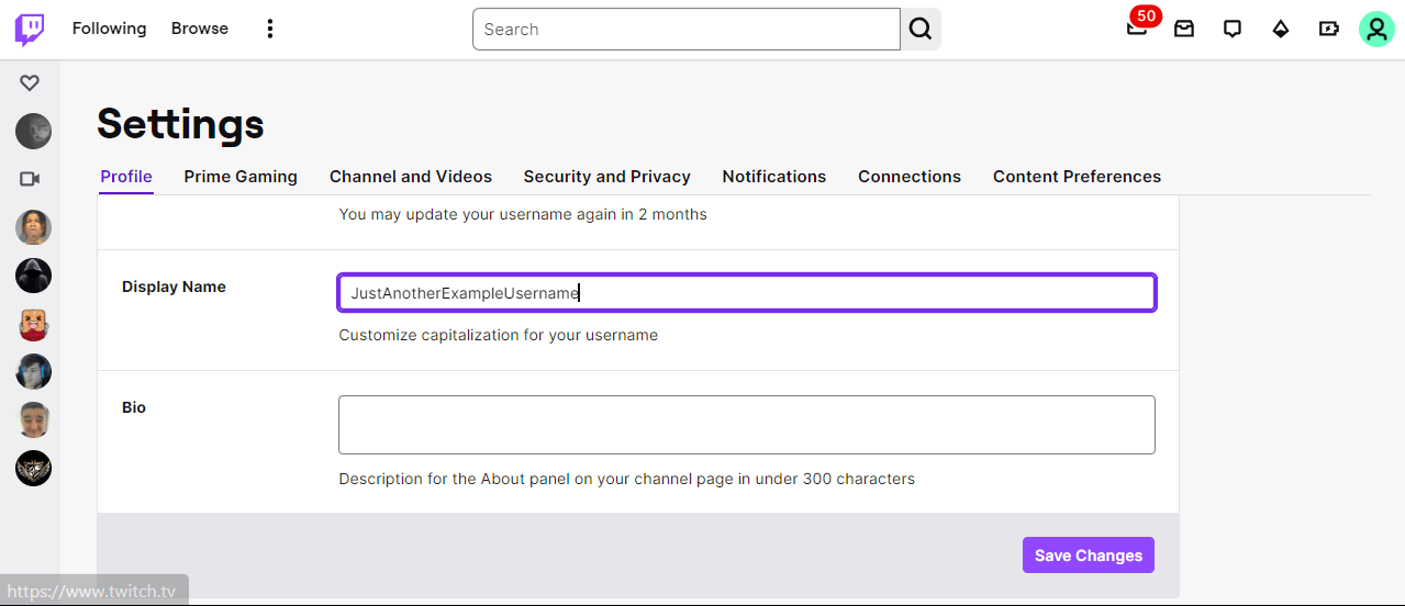 How To Change Your Display Name on Twitch - Bulkoid Blog